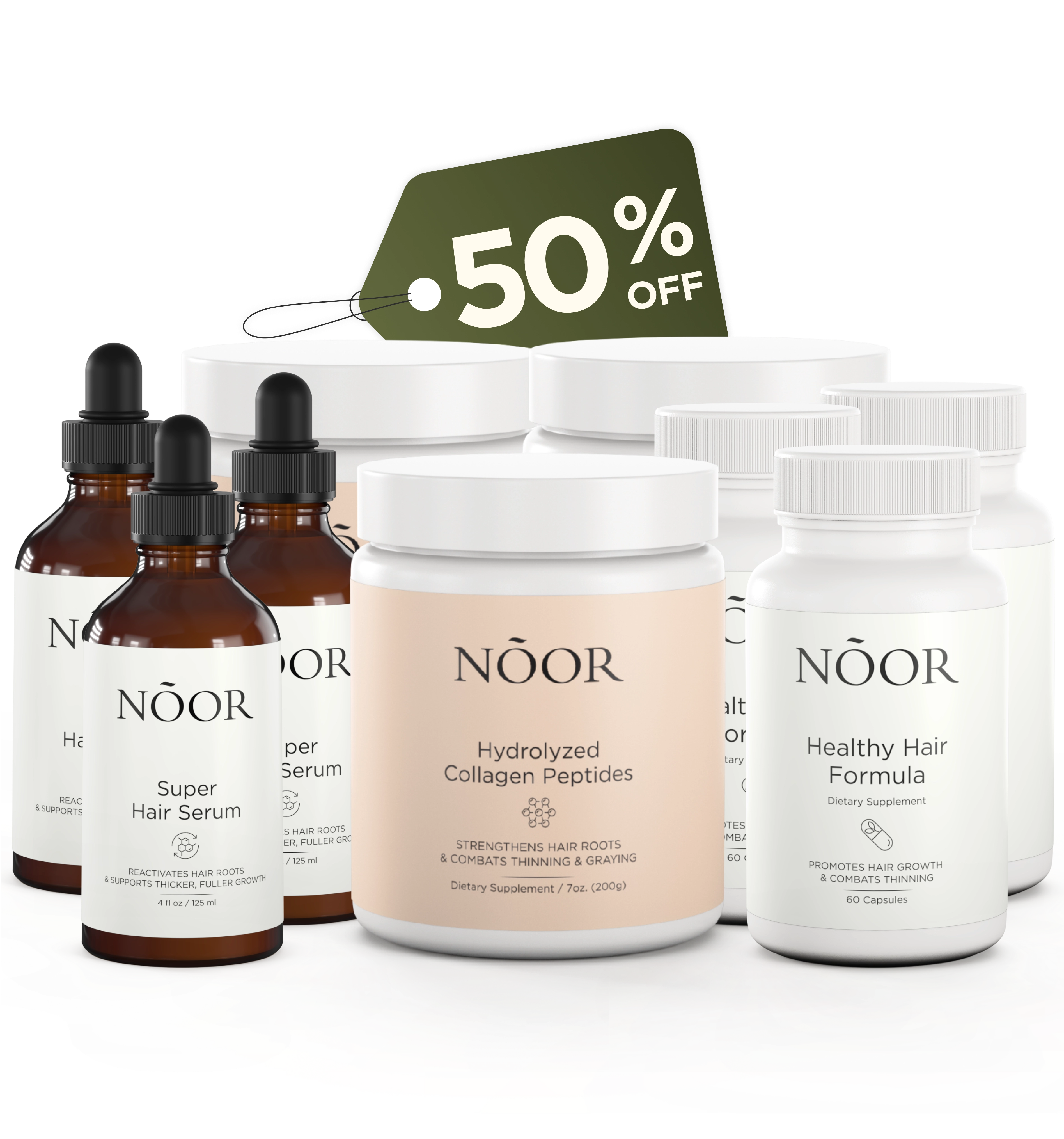 guaranteed growth welcome kit bundle - 3 months Subscription – Noor Hair